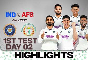 India vs Afghanistan - 1st Test - Full Highlights Day 2
